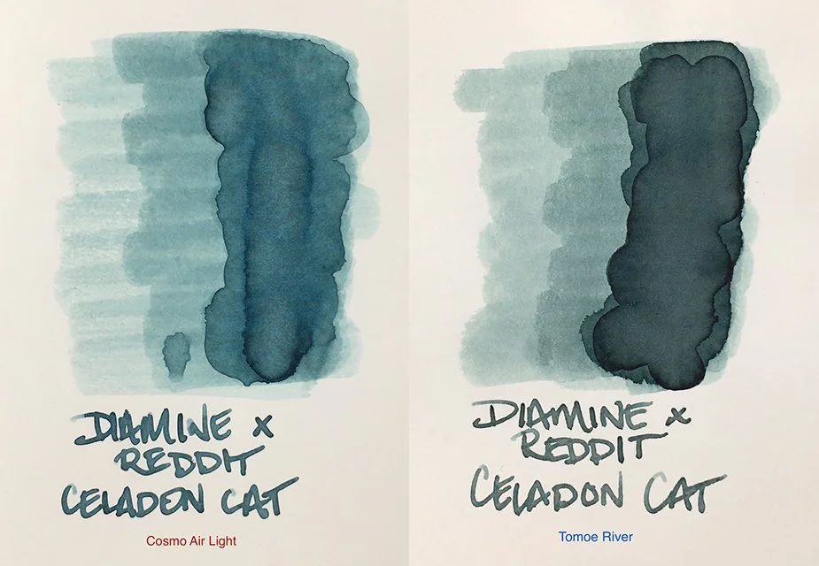 Ink Review: Diamine Celadon Cat fountain pen ink — Inky Inspirations