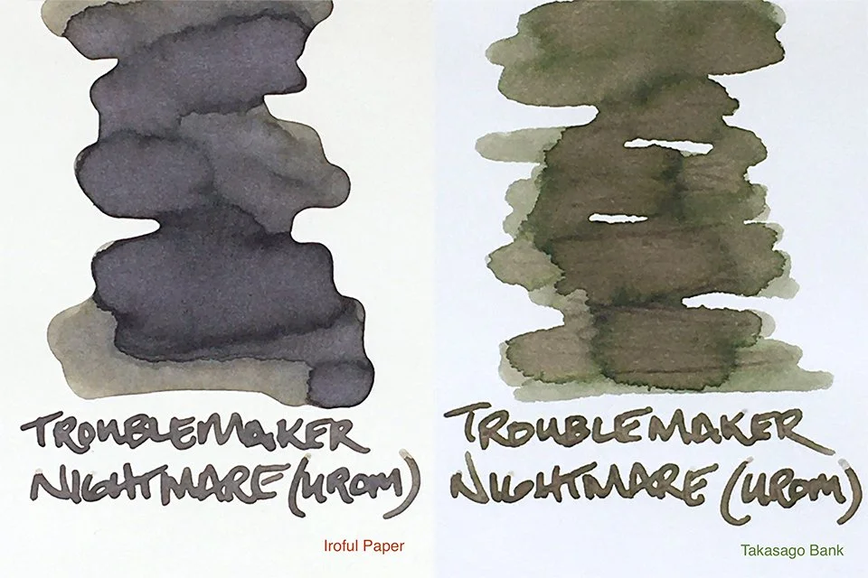 A review of Troublemaker Nightmare (Urom) fountain pen ink — Inky ...