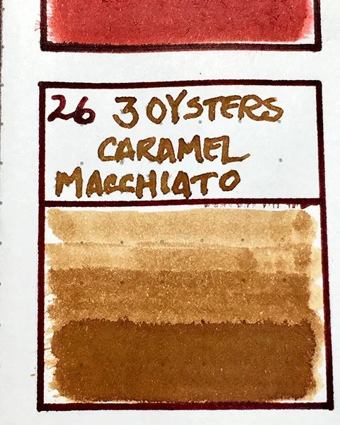 Ink Review: 3 Oysters Caramel Macchiato fountain pen ink — Inky ...