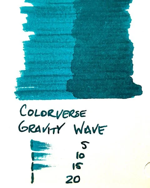 Ink Review: Colorverse Gravity Wave fountain pen ink — Inky Inspirations
