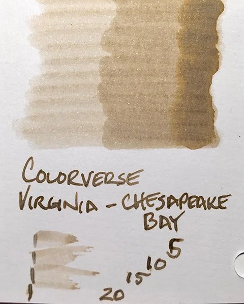 Ink Review: Colorverse Chesapeake Bay (Virginia) fountain pen ink ...