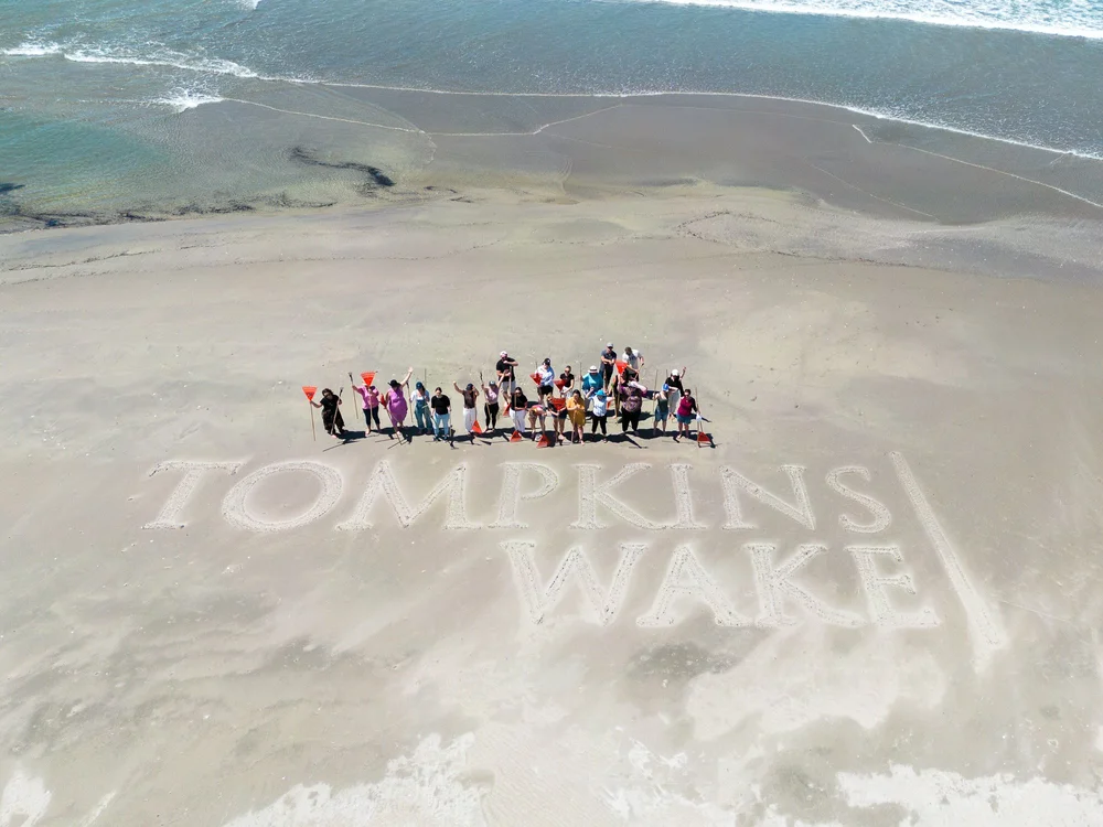 Tompkins Wake Team Building — Rake Healing - New Zealand Sand Artist