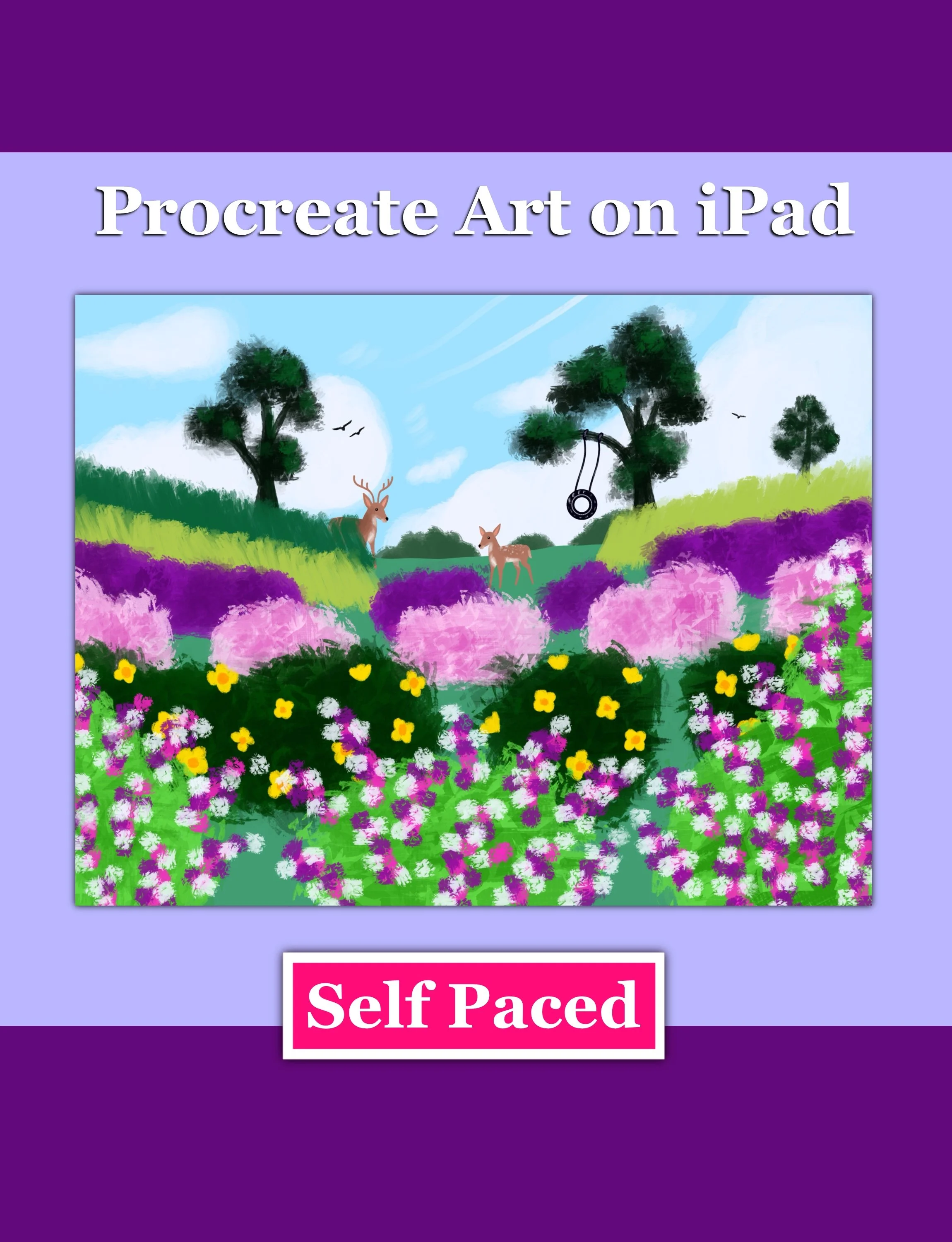 Procreate Art: Painterly Meadow Landscape! — Draw Along With Me