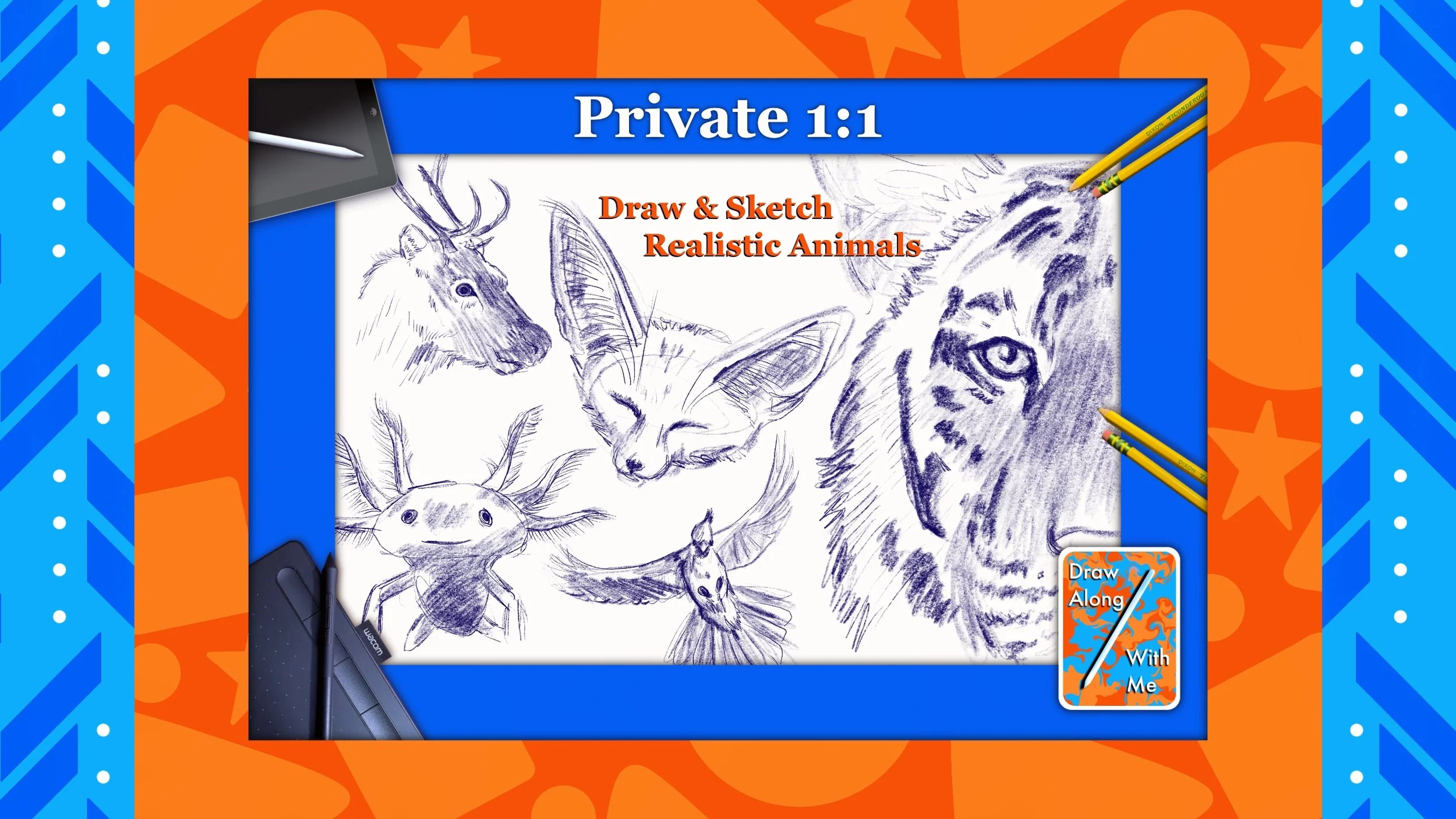 Realistic Animals Draw & Sketch! — Draw Along With Me