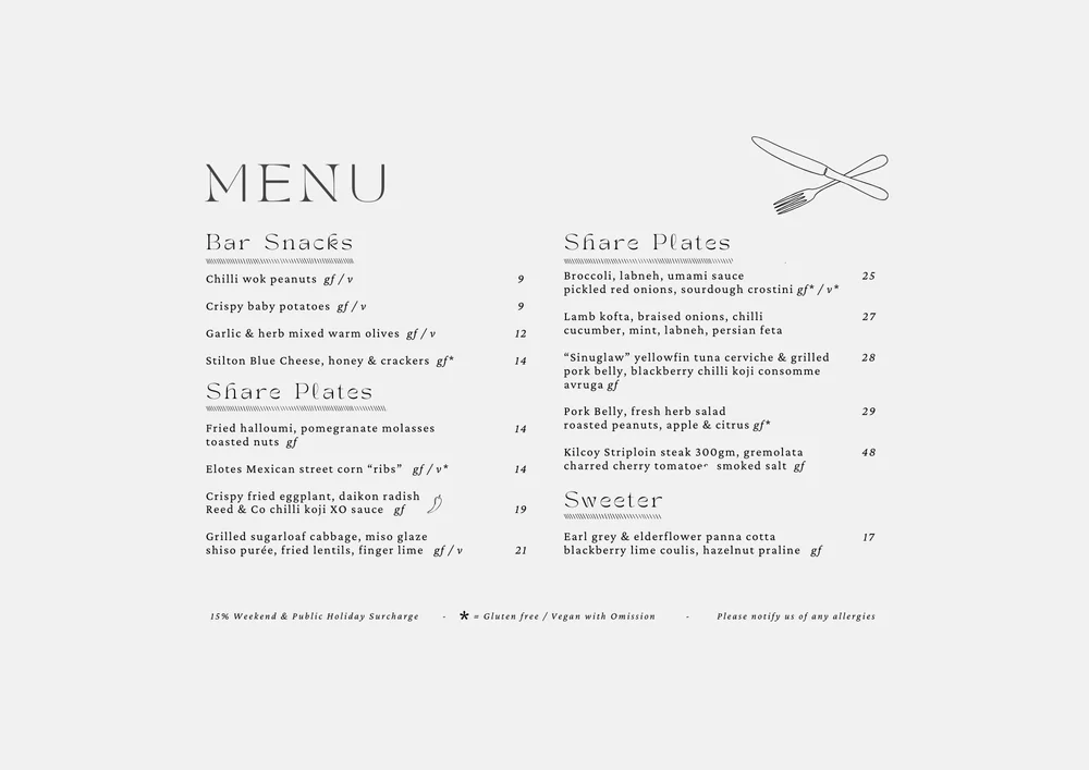 Menu — Elysian