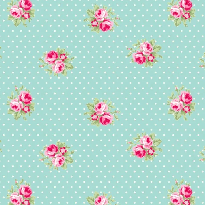 Tanya Whelan | Barefoot Roses Classics | Rose Cluster Dots | Aqua ...
