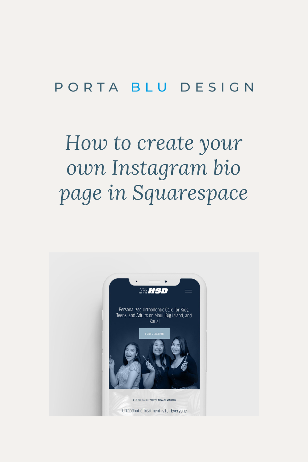 How to make a link-in-bio page in Squarespace — Porta Blu Design