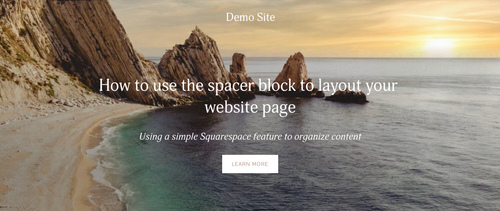 Using spacer blocks to layout your web page — Porta Blu Design