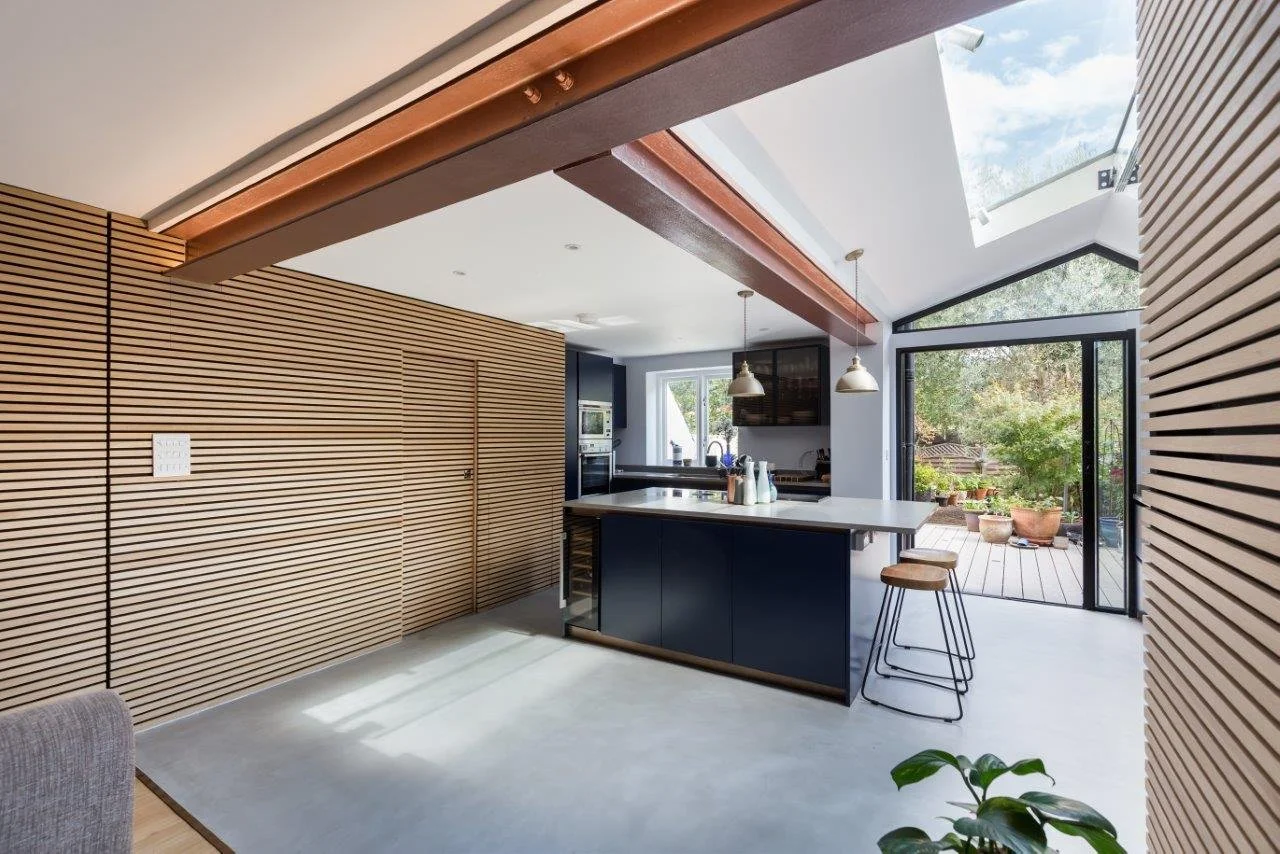 Modern Copper and Blue Kitchen | Puccini Kitchens