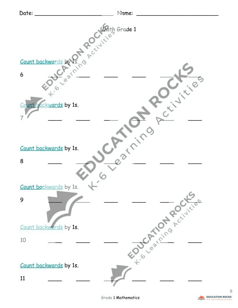 Grade 1 Math Visualize Compositions — Education Rocks