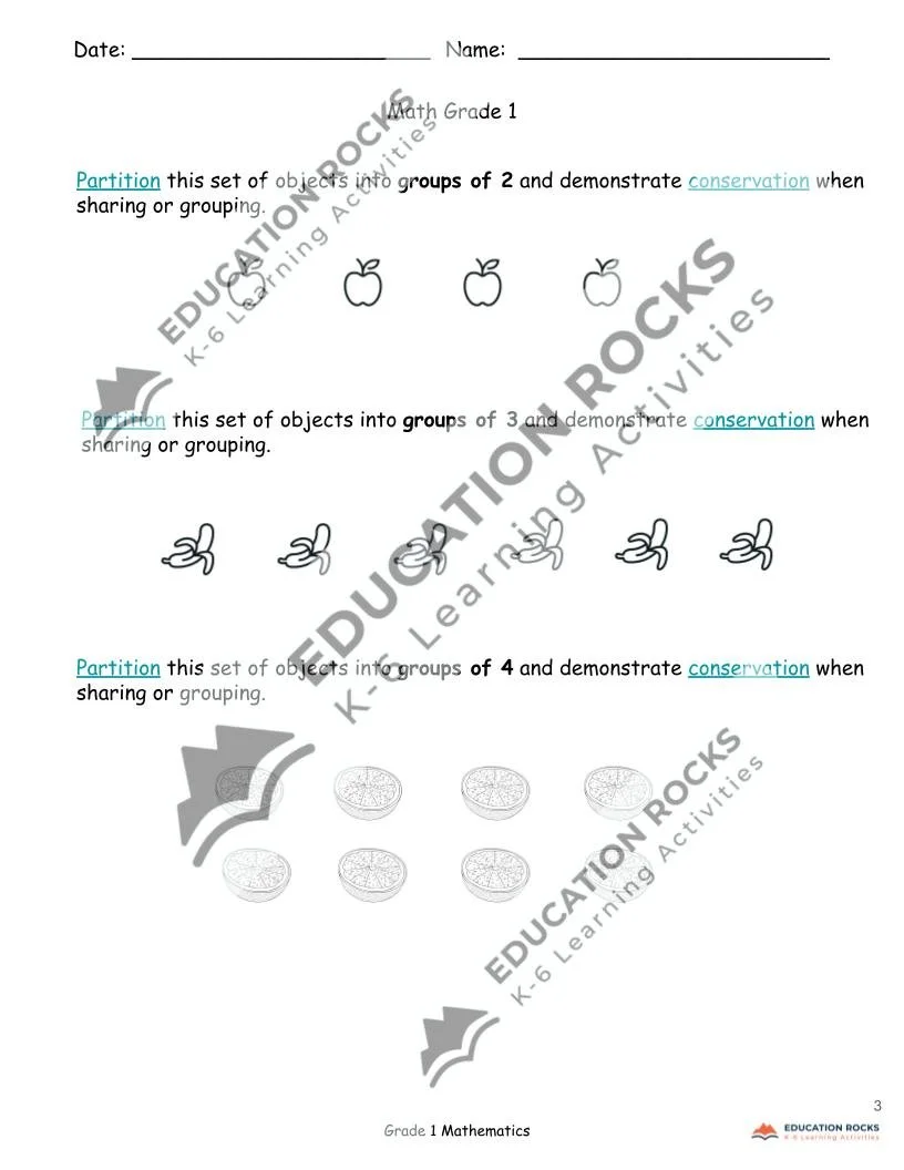 Grade 1 Math Visualize Compositions — Education Rocks