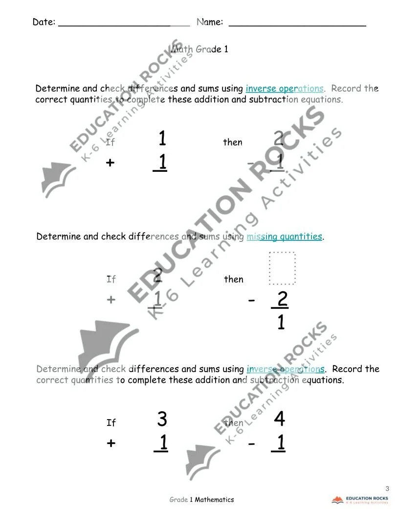 Grade 1 Math Data & Graphs — Education Rocks