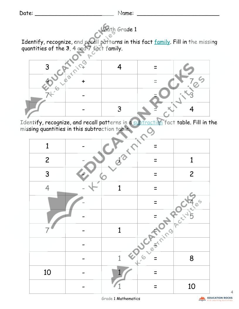 Grade 1 Math Visualize Compositions — Education Rocks