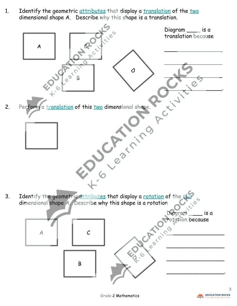 Grade 2 Math Partitioning (Equality & Inequality) — Education Rocks