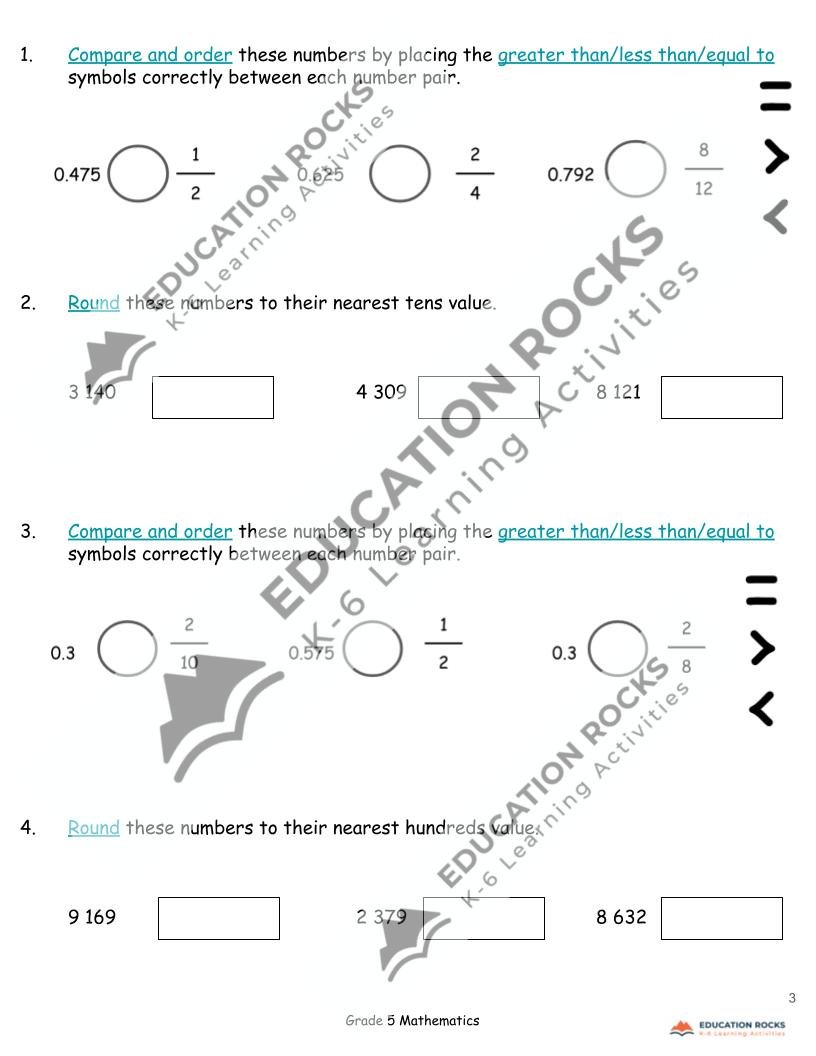 Grade 5 Math - Geometry (Orientation) — Education Rocks