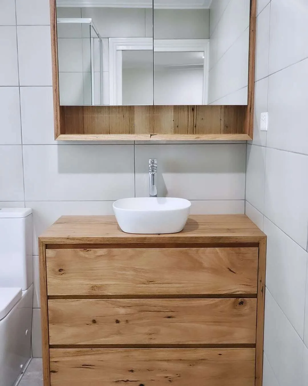 Recycled Messmate timber vanity — Ironash Woodworks