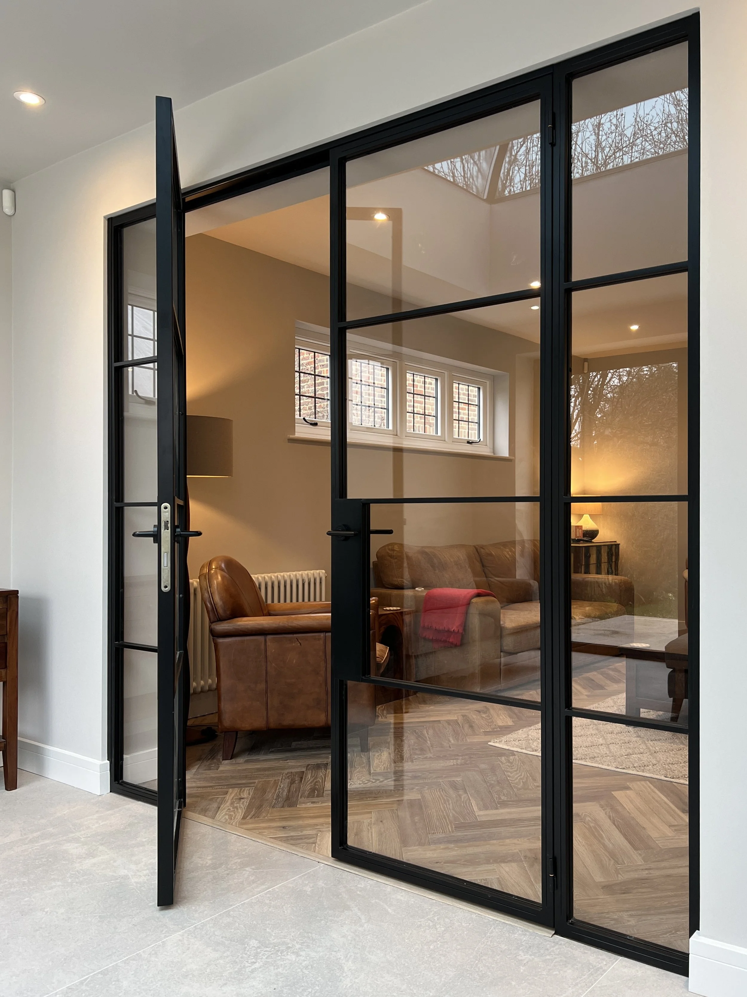 Luxury Steel Framed Double Doors for Modern Interiors — Joshua James ...