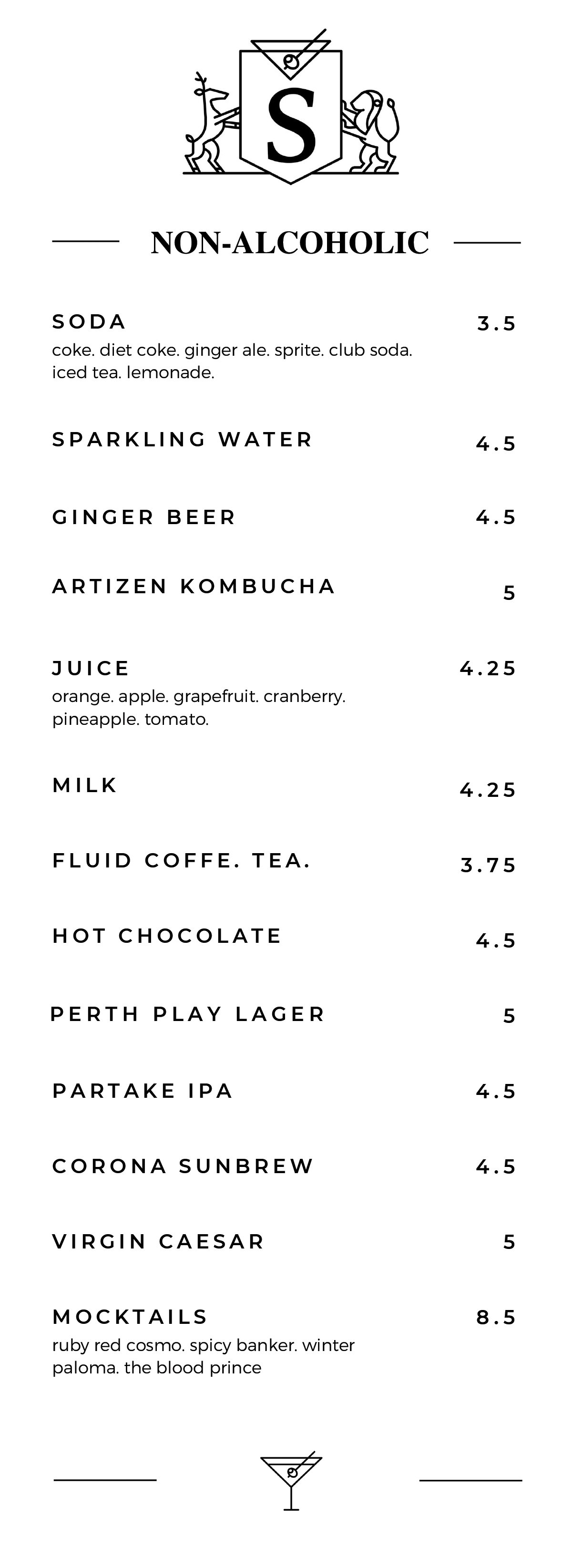 Drinks — THE STERLING