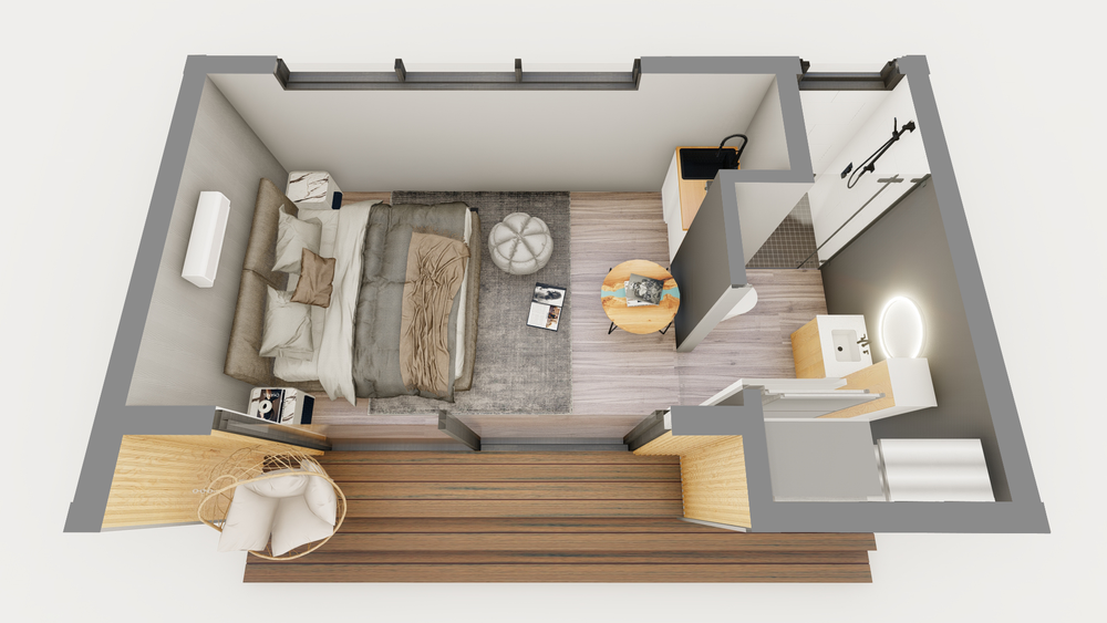 Pod Living Backyard Studio with Bathroom in Austin, TX — Backyard Pod