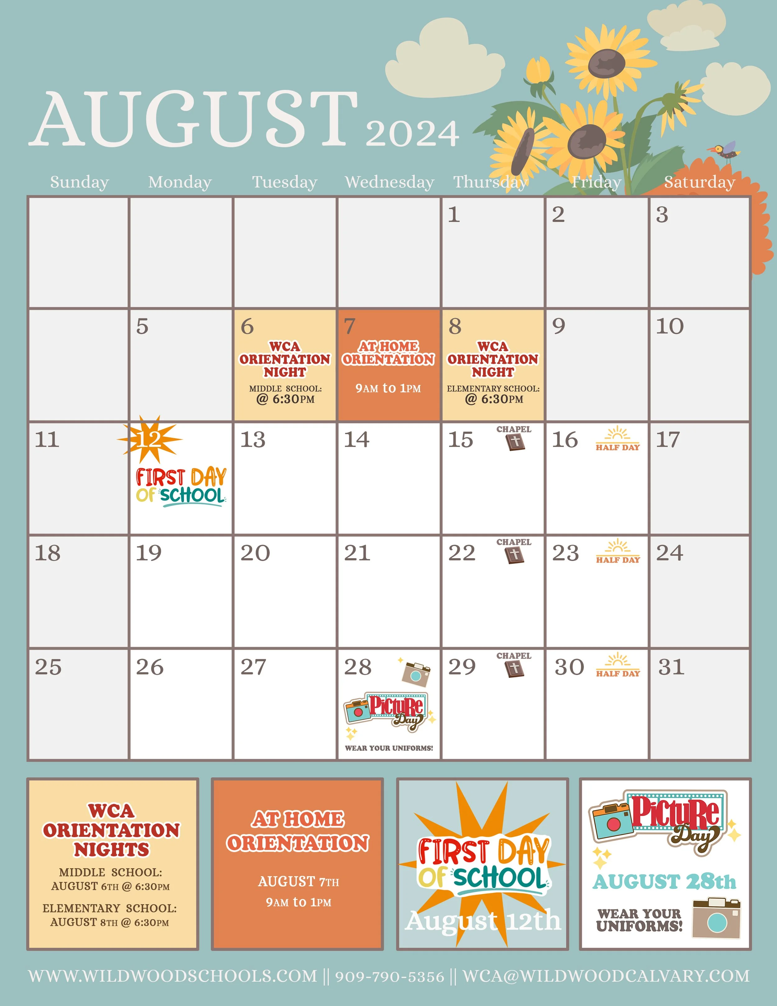 Calendars — Wildwood Christian Academy