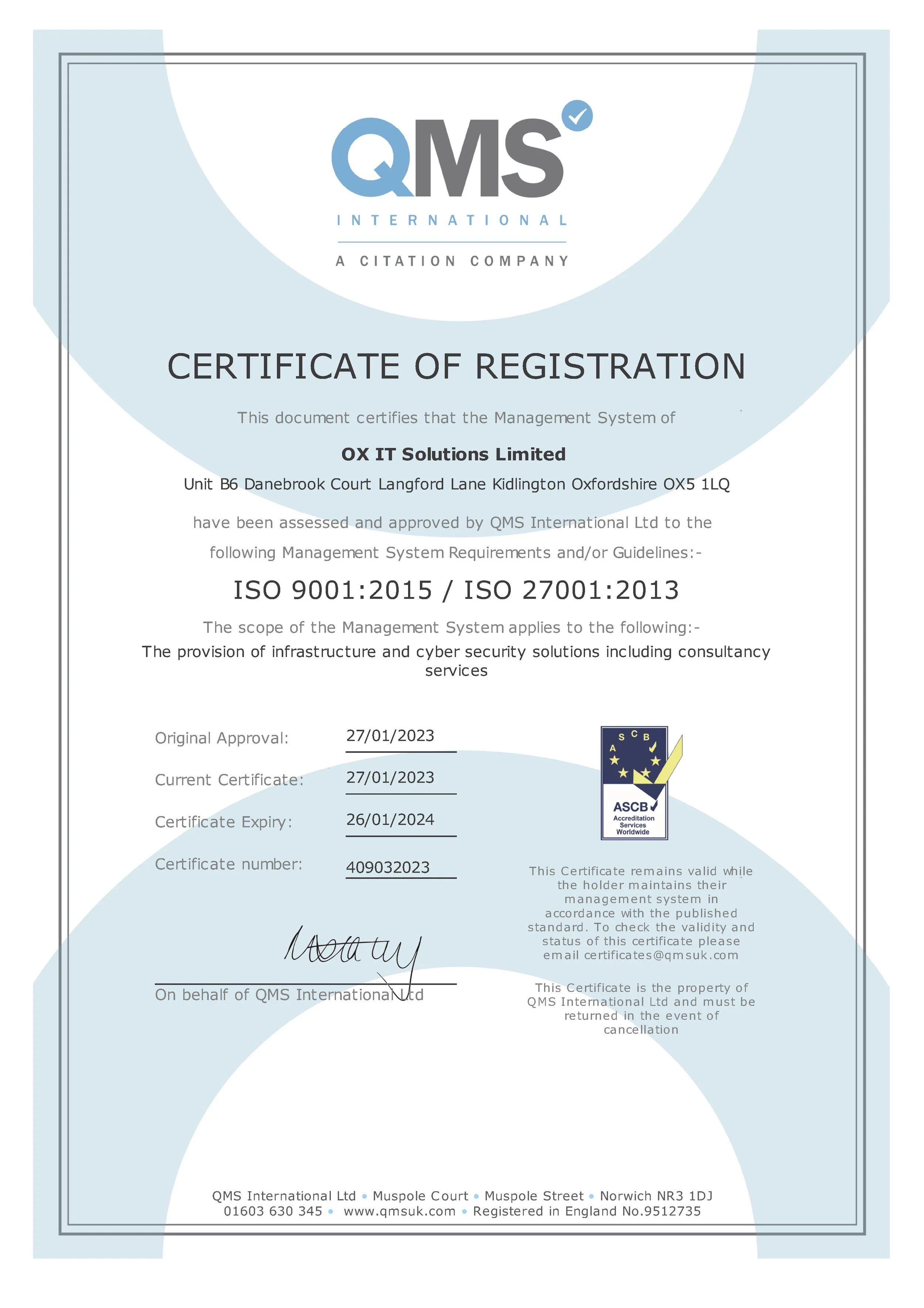 OX IT Solutions Secures 3 ISO Certifications | OX IT Solutions