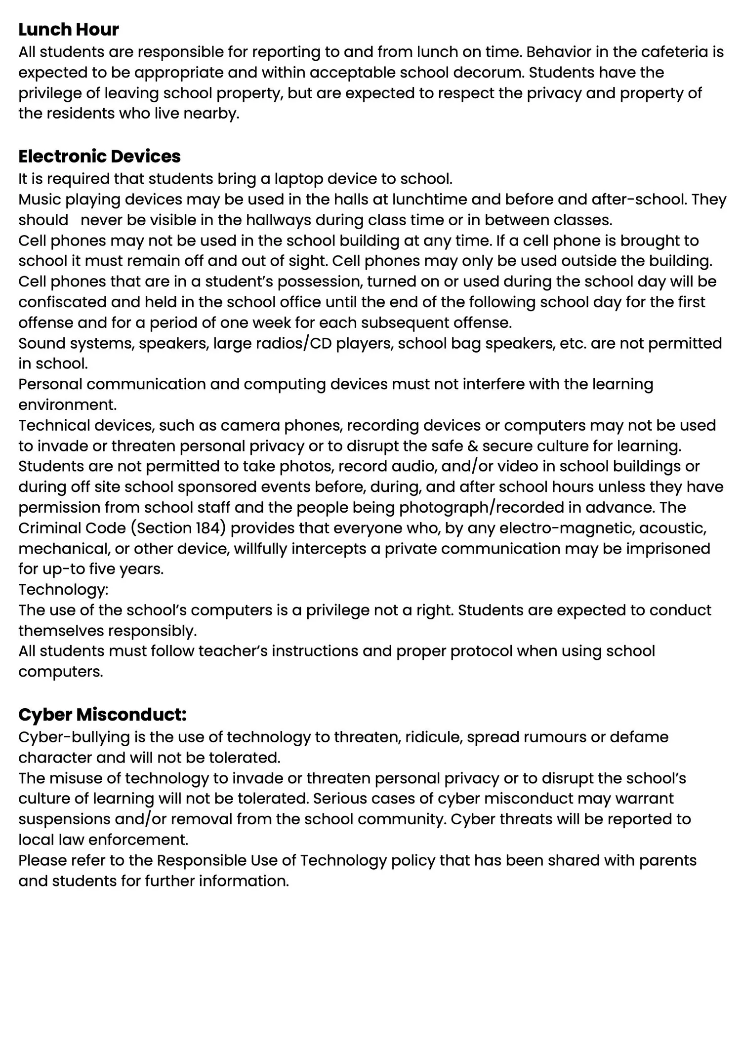 Student Handbook — Royal Crown School