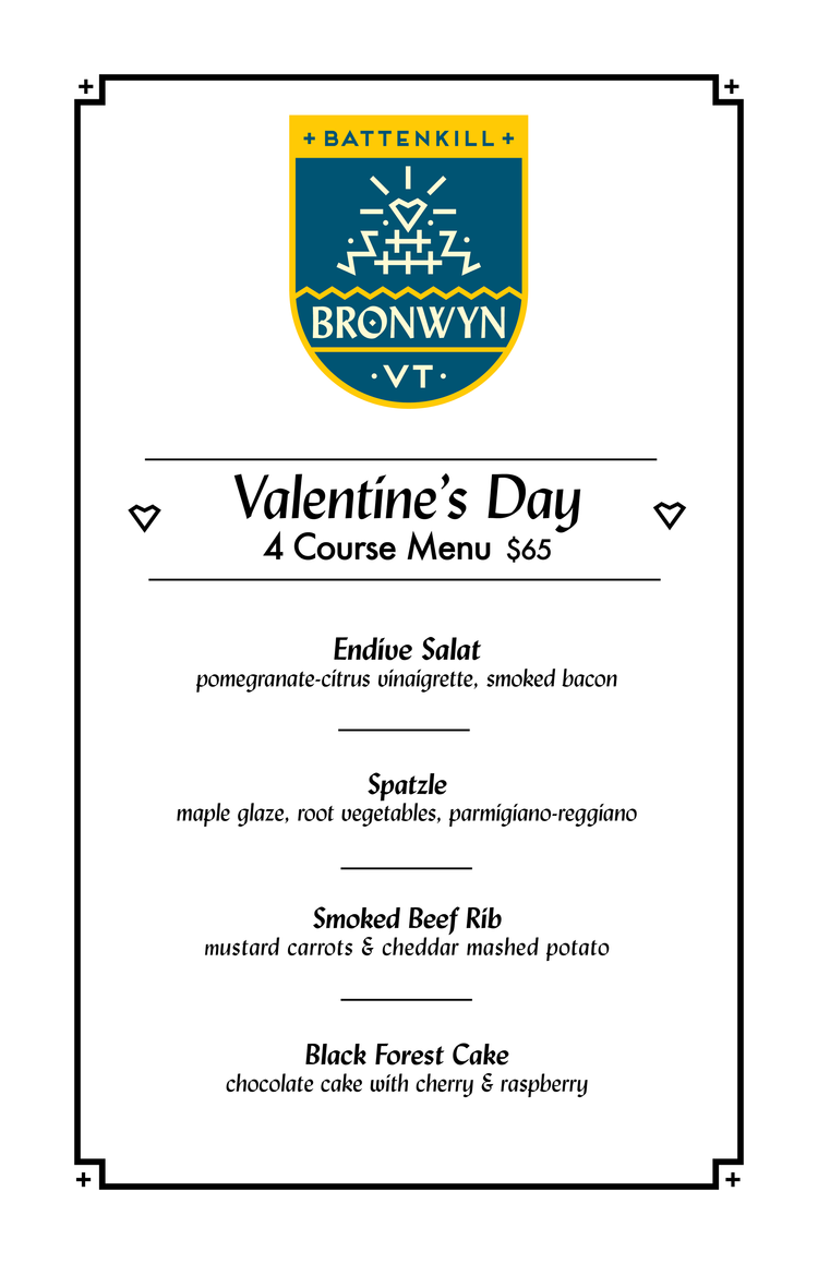 BRUNCH & DINNER MENUS — BRONWYN-ON-BATTENKILL