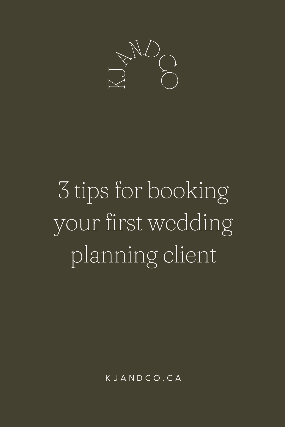 How to Book Your First Wedding Planning Client — KJ & Co. | Business ...