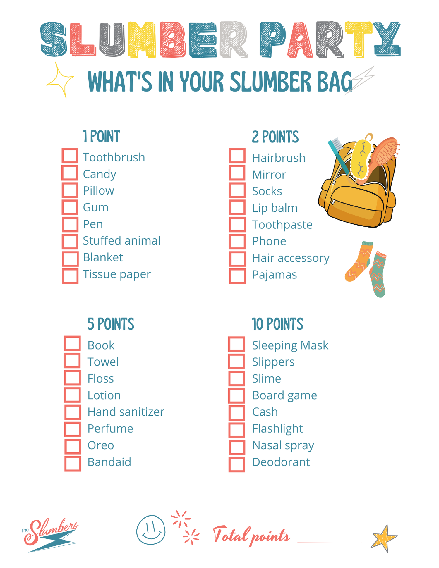 Free Printable Sleepover Activities and Games: Fun Ideas for Your Next ...