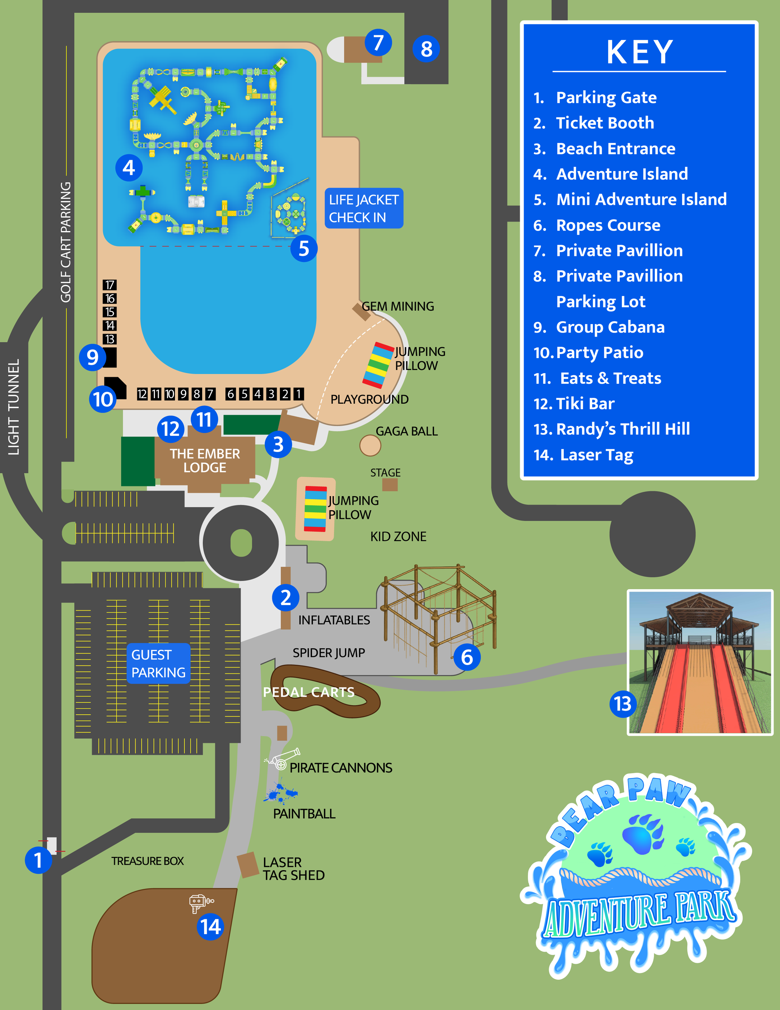 Park Map — Bear Paw Adventure Park