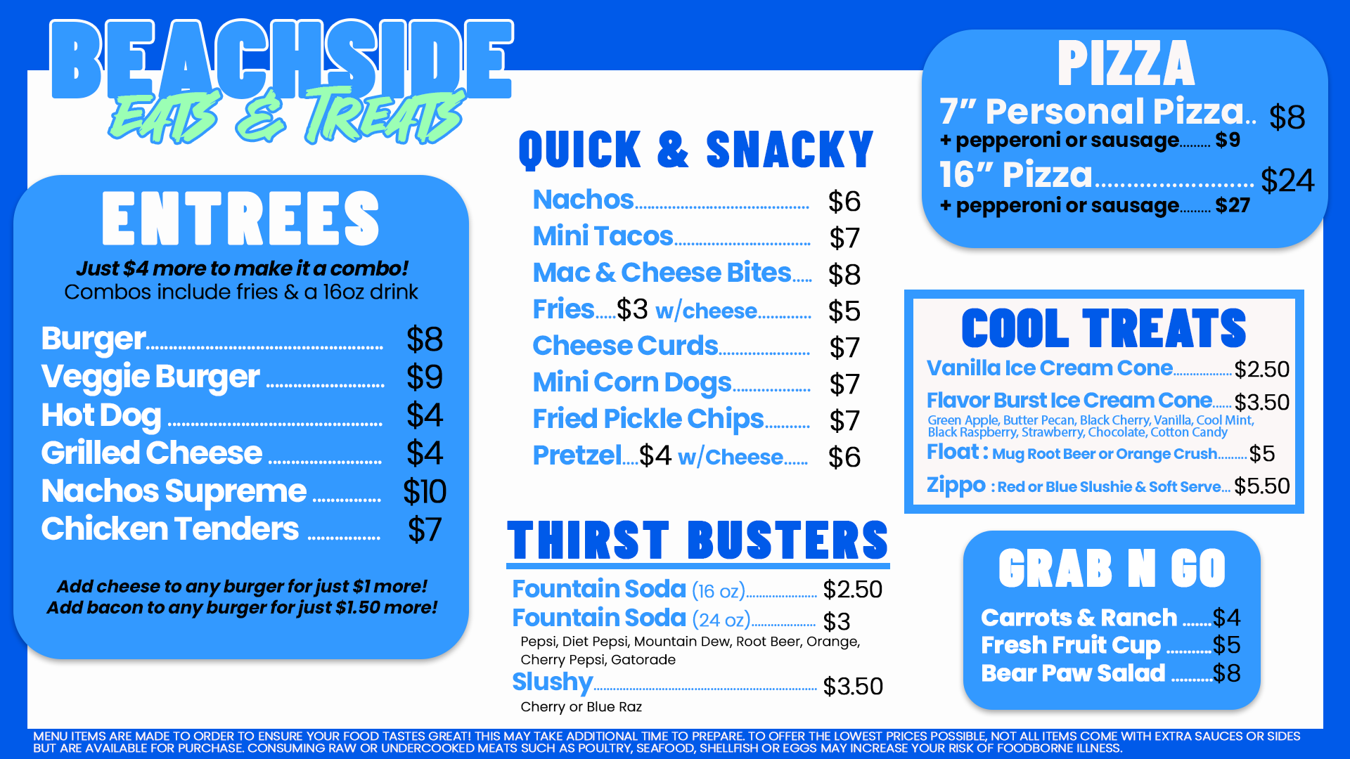 Food & Beverages — Bear Paw Adventure Park