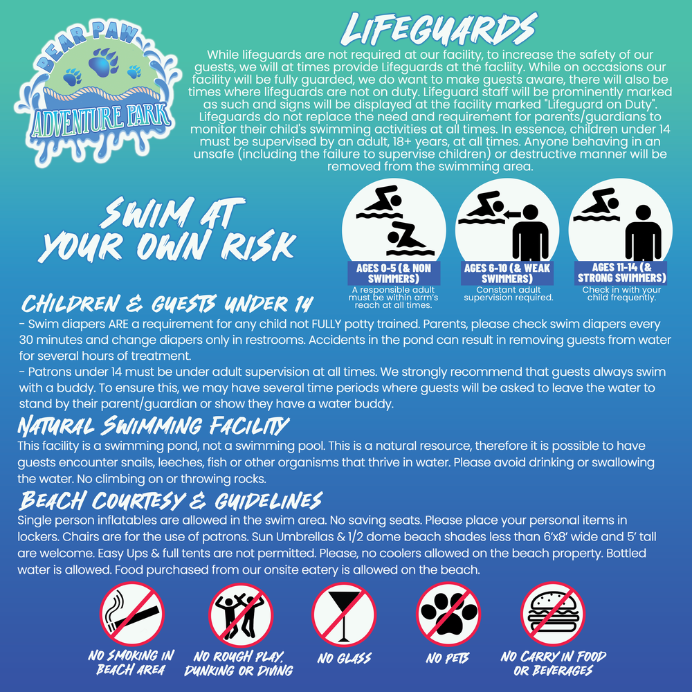 Safety — Bear Paw Adventure Park