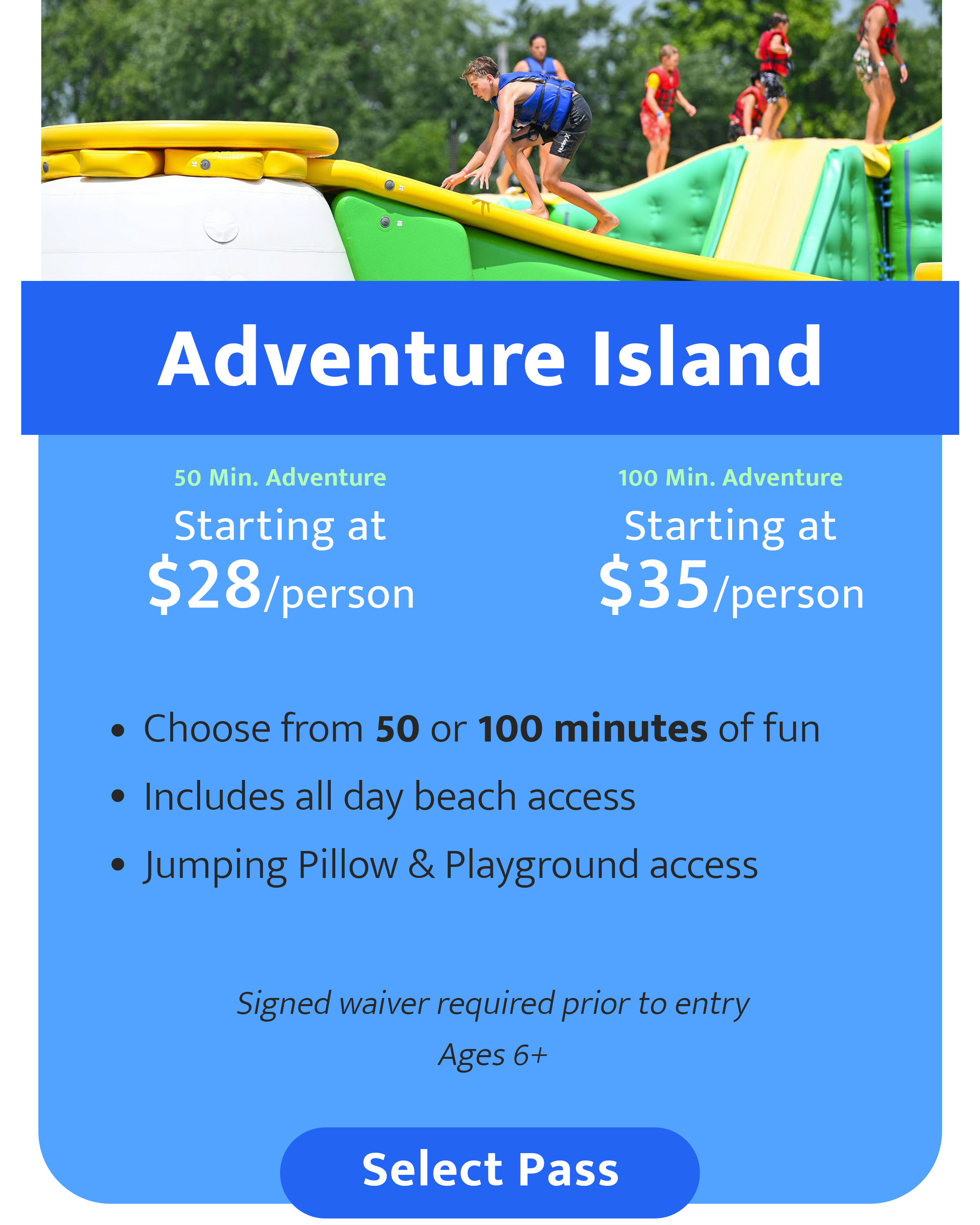 Adventure Island: The Midwest's Largest Floating Obstacle Course — Bear ...