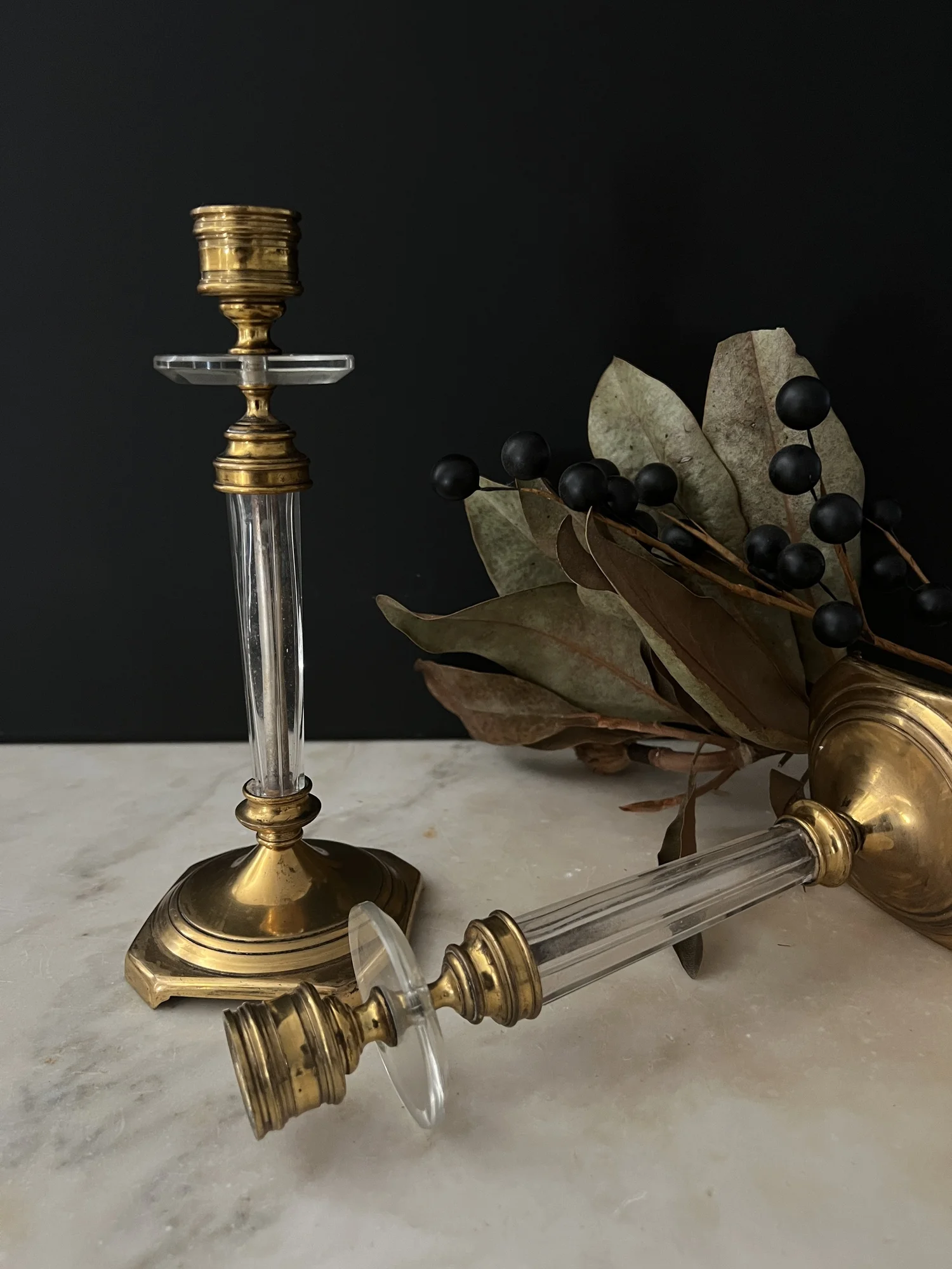 Pair of Metal Verdigris Candlesticks Tributary Collective — Tributary ...