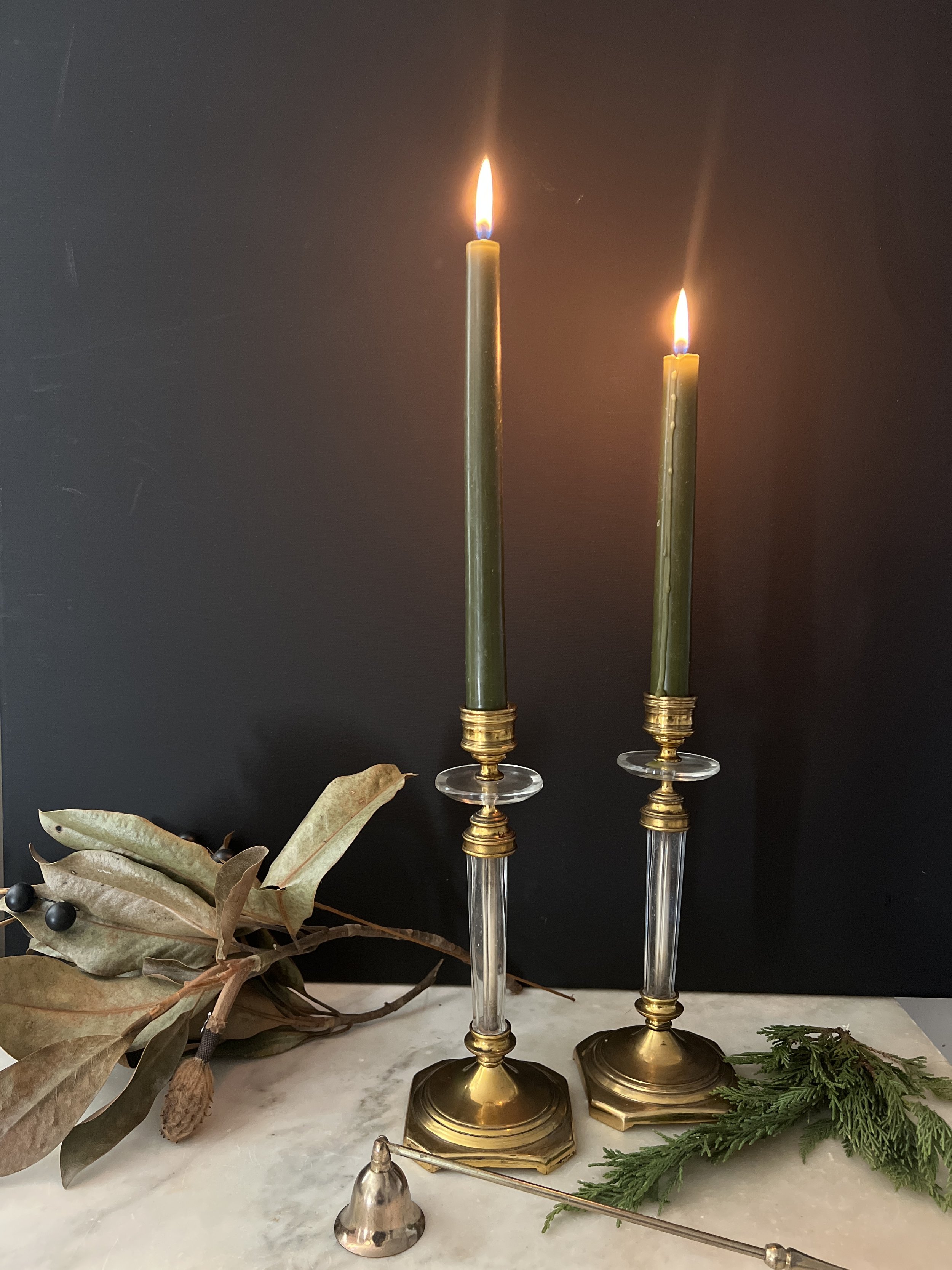 Pair of Metal Verdigris Candlesticks Tributary Collective — Tributary ...
