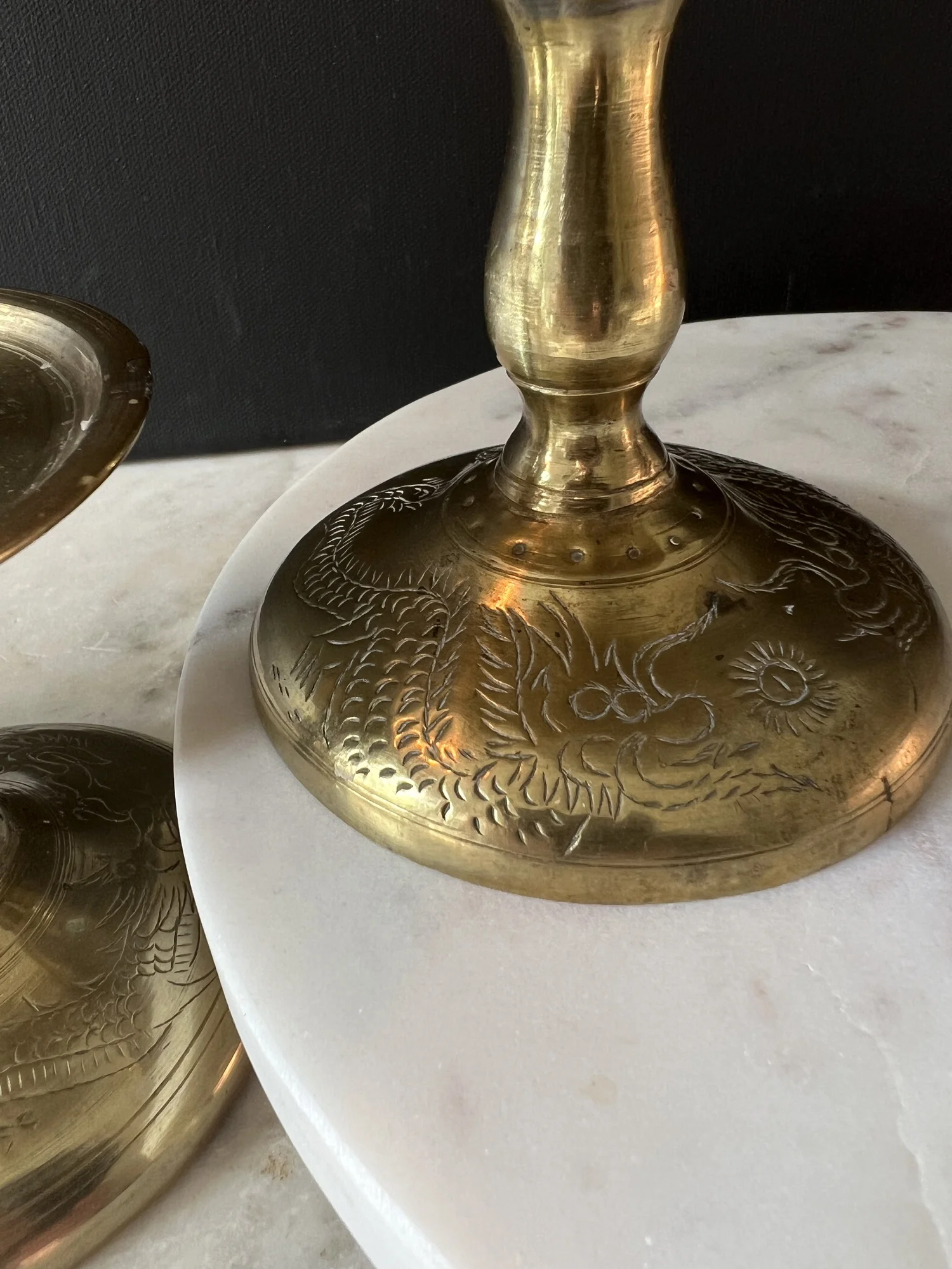 Pair of Metal Verdigris Candlesticks Tributary Collective — Tributary ...