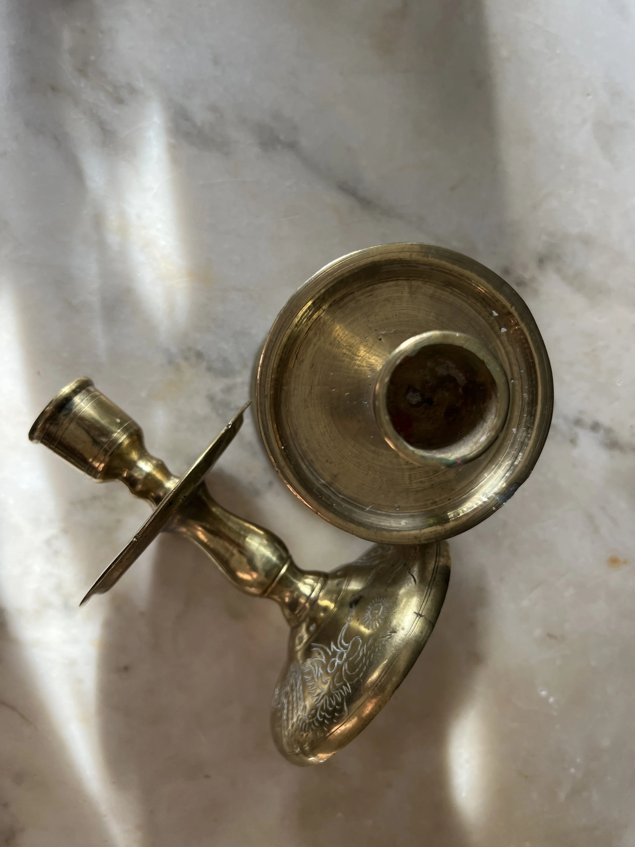 Pair of Metal Verdigris Candlesticks Tributary Collective — Tributary ...