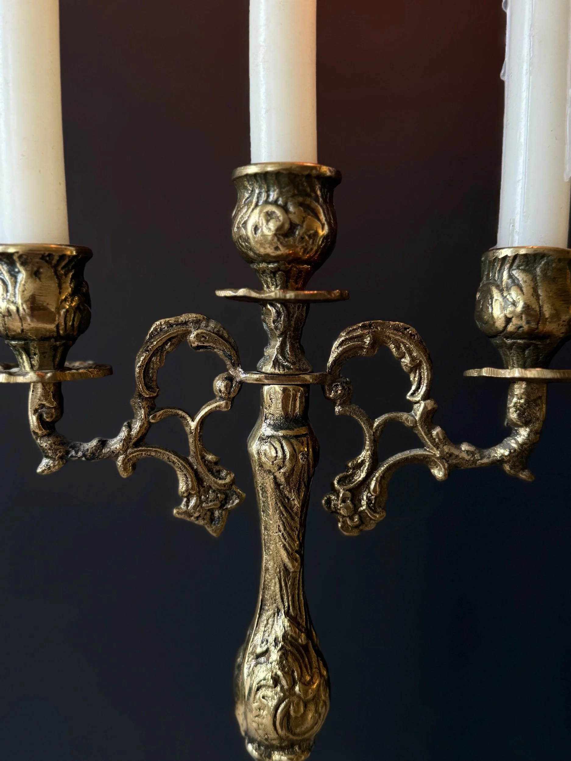 Pair of Metal Verdigris Candlesticks Tributary Collective — Tributary ...