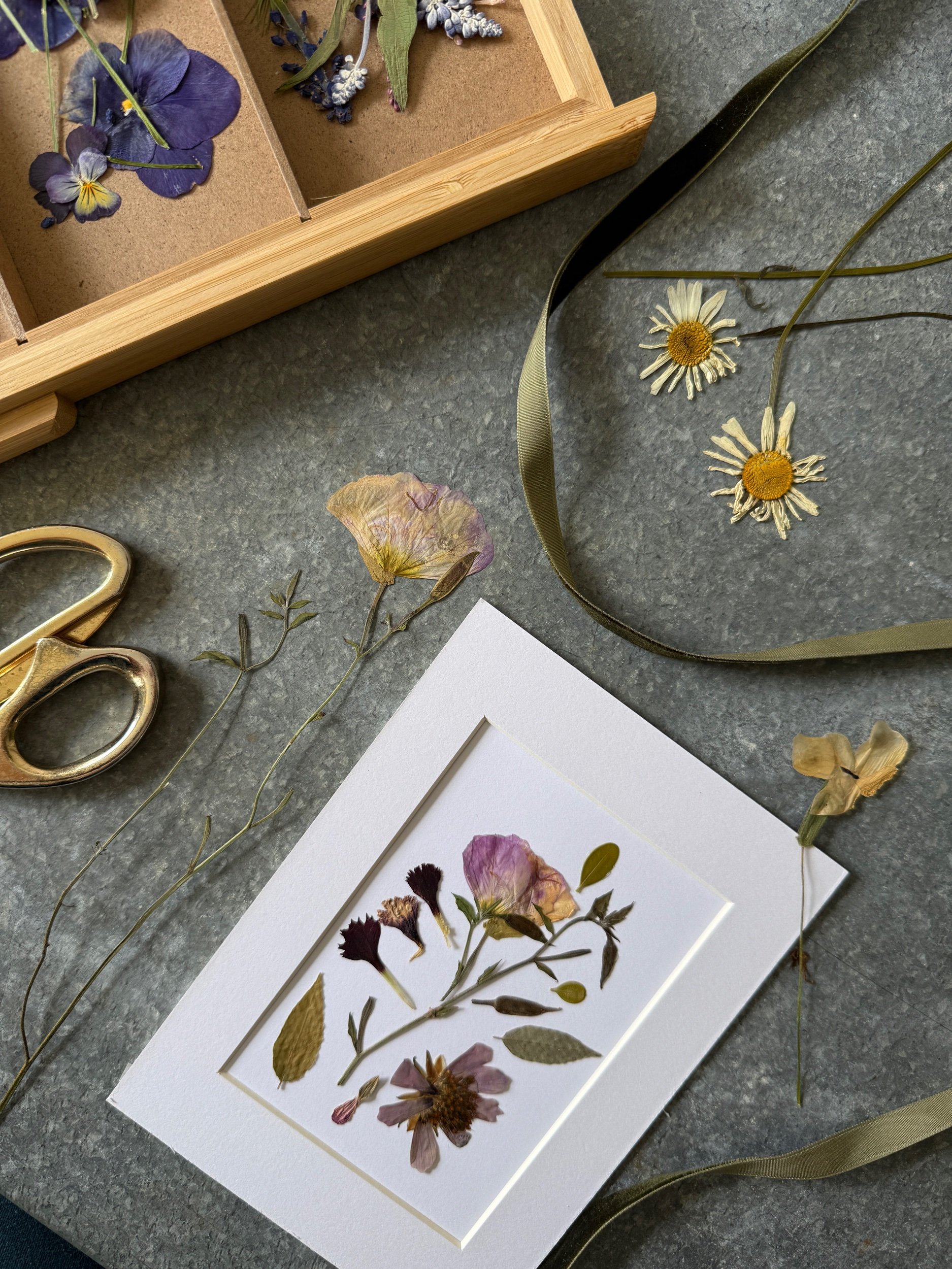 Pen and ink sketch of flowers on paper — Tributary Collective