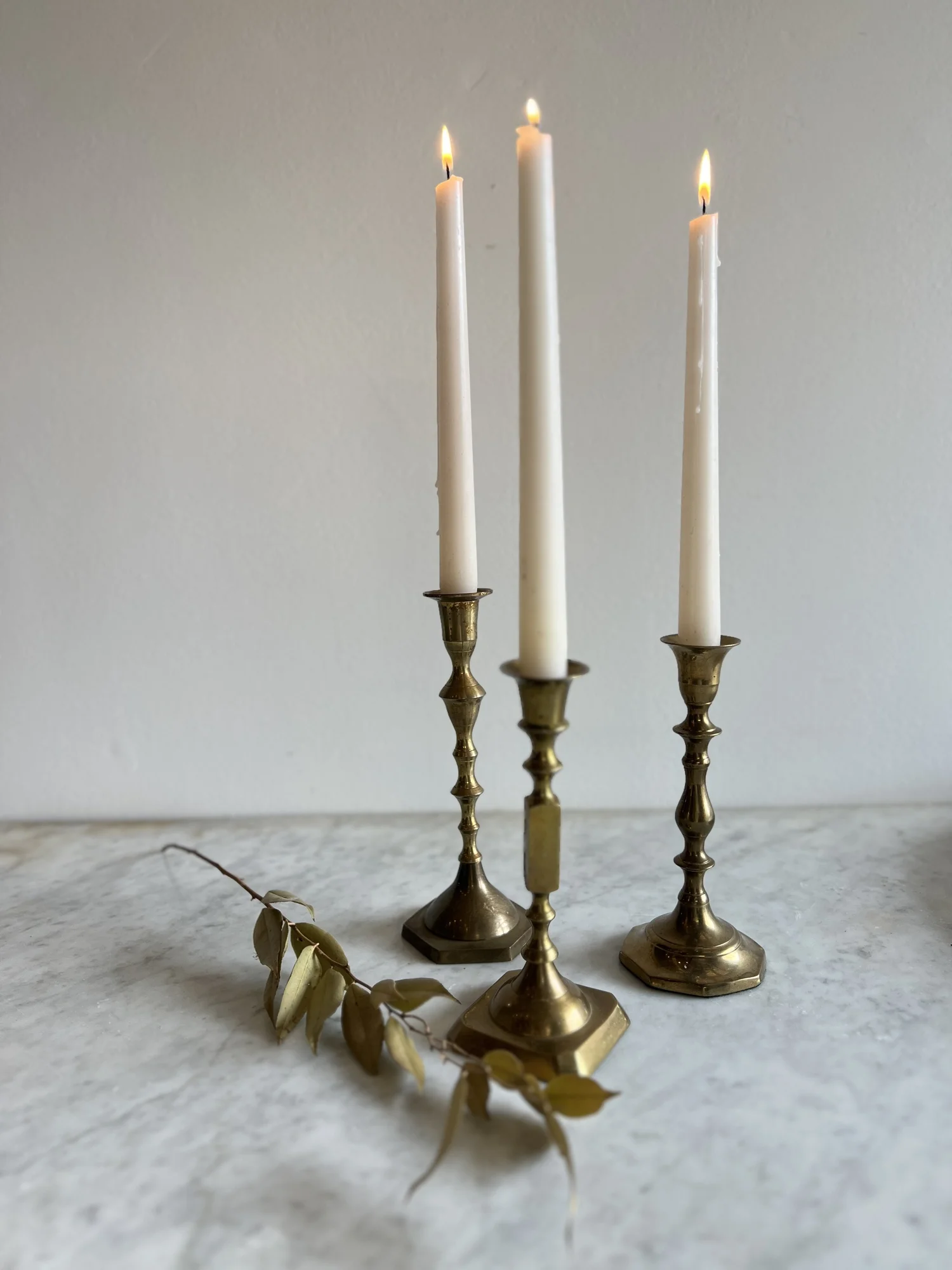 Pair of Metal Verdigris Candlesticks Tributary Collective — Tributary ...