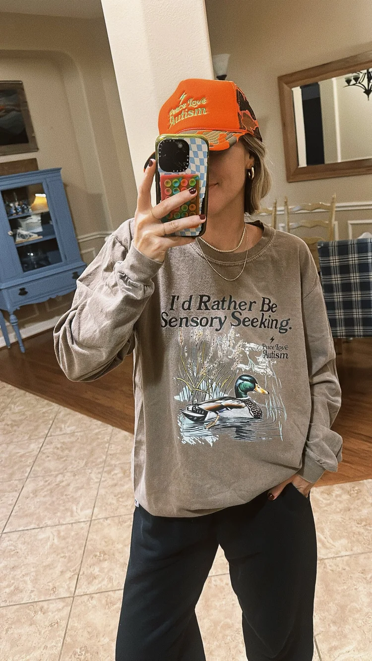 Neon Violet Inclusion is the Vibe Boxy Tee — PEACE LOVE AUTISM