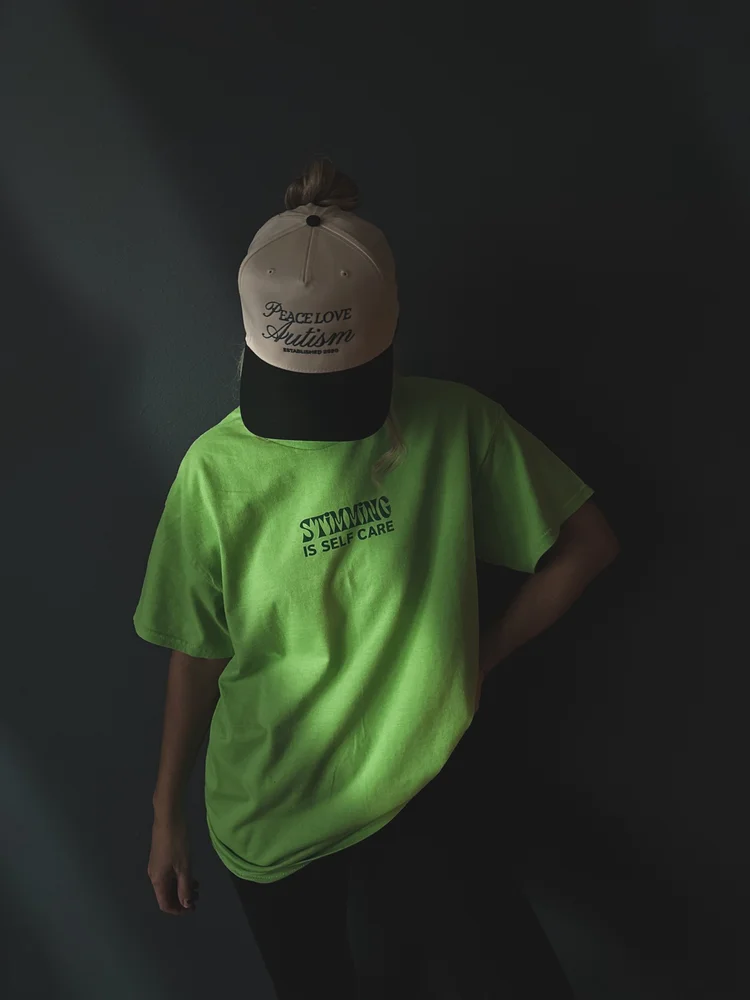 Neon Violet Inclusion is the Vibe Boxy Tee — PEACE LOVE AUTISM