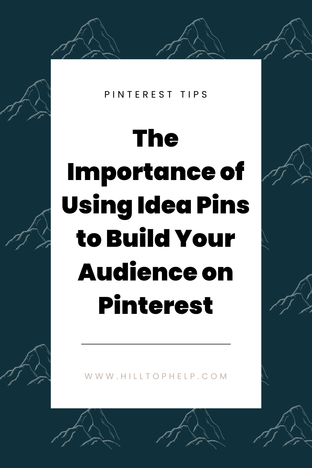 The Importance of Using Idea Pins to Build Your Audience on Pinterest ...