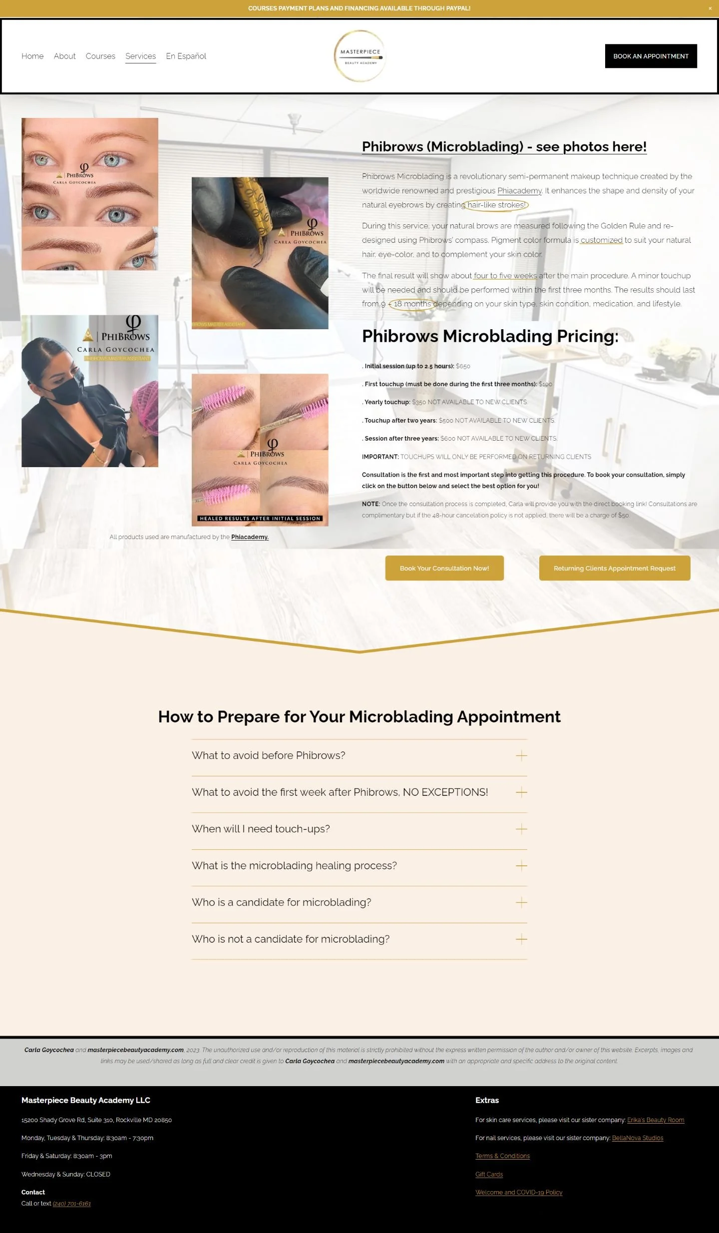 Professional Esthetician Website Design Before & After | Beauty and ...
