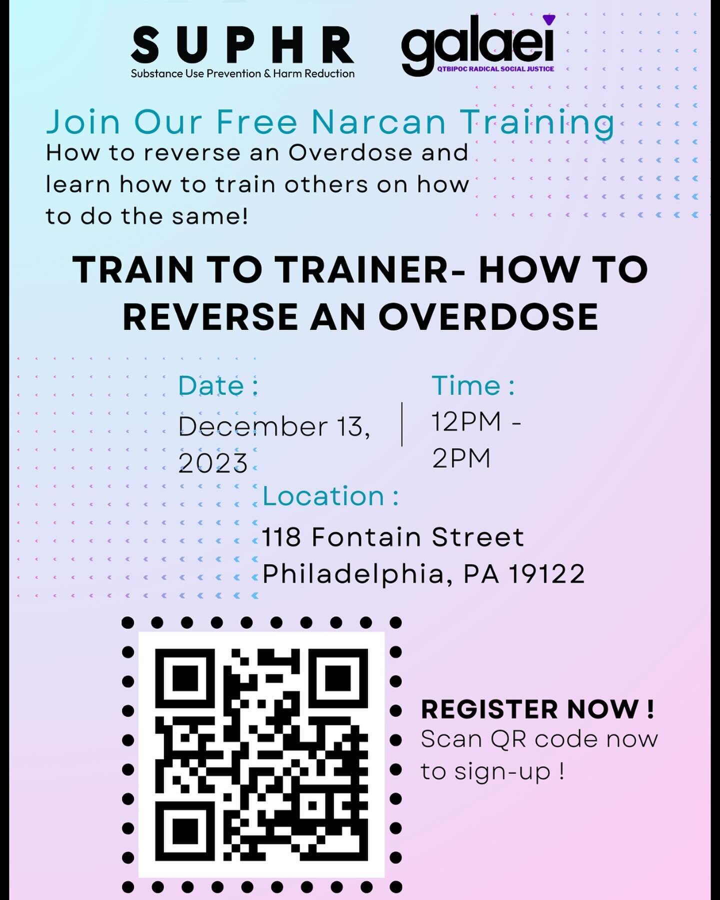 Online: Overdose Prevention and Reversal Training — Substance Use Philly