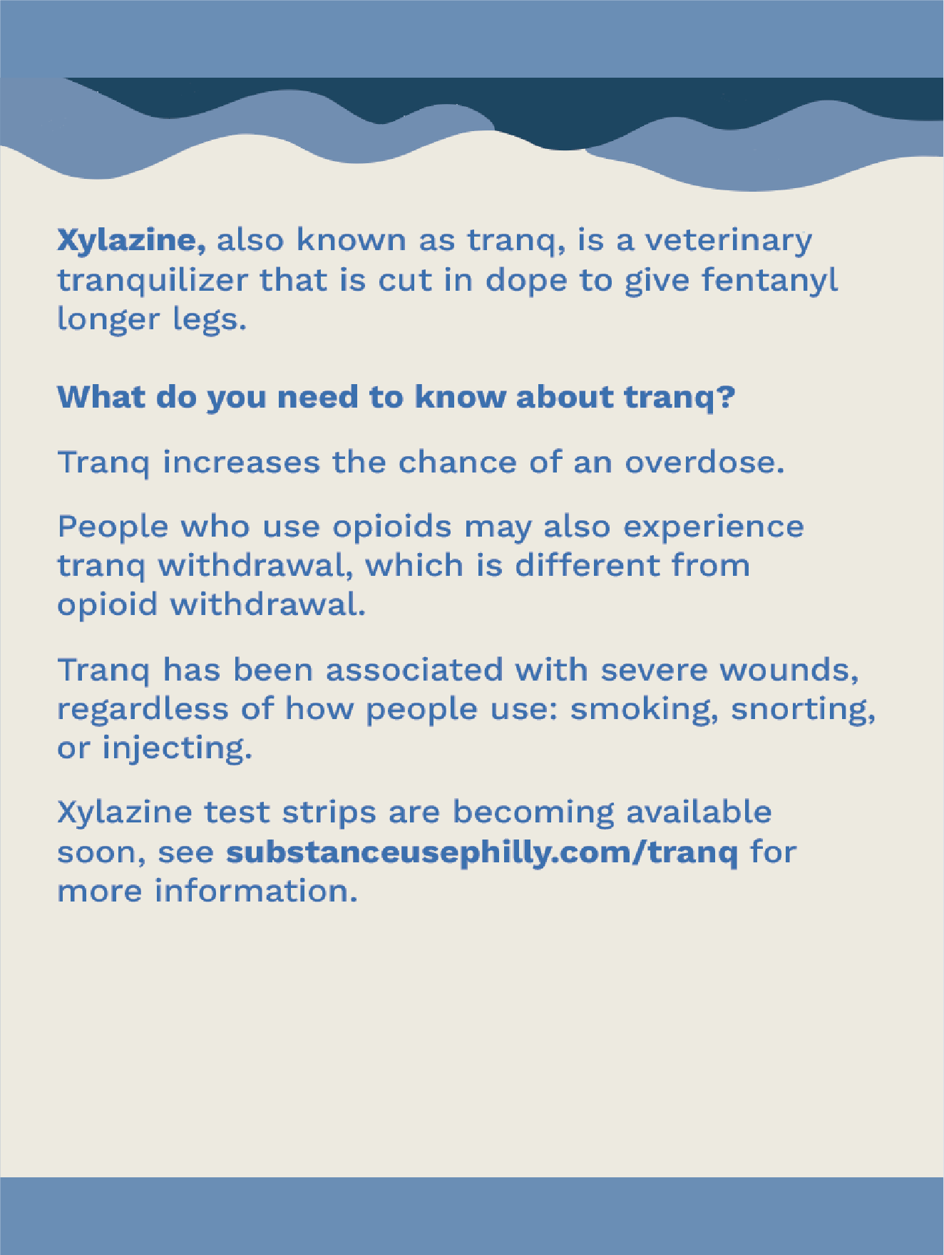 Tranq/Xylazine Informational Guide — Substance Use Philly