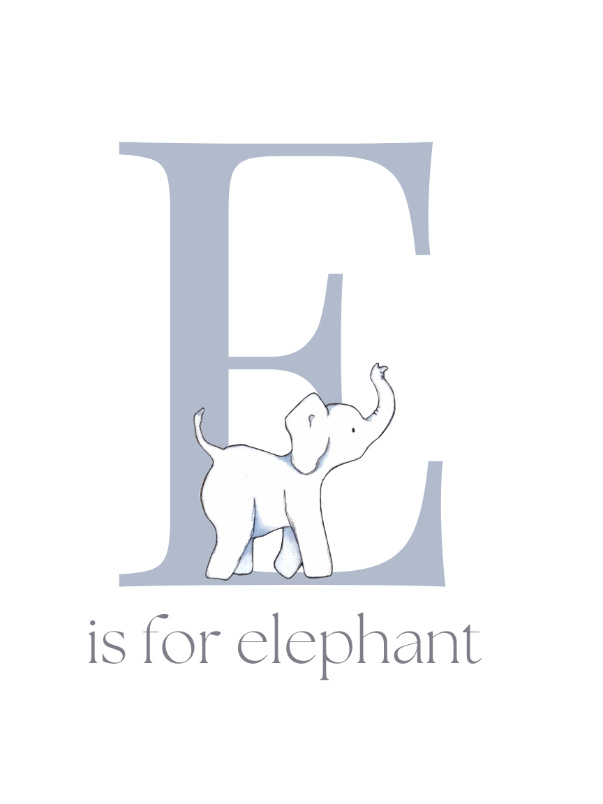 E is for Elephant — Alphabet Soup Studios