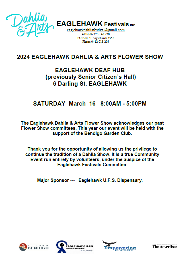 Poster - Entry - Flower Show — Eaglehawk Festivals Inc