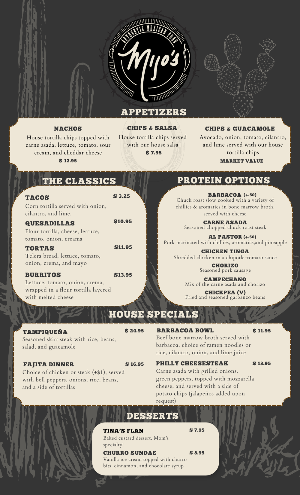 Fox Lake Menu — Mijo's