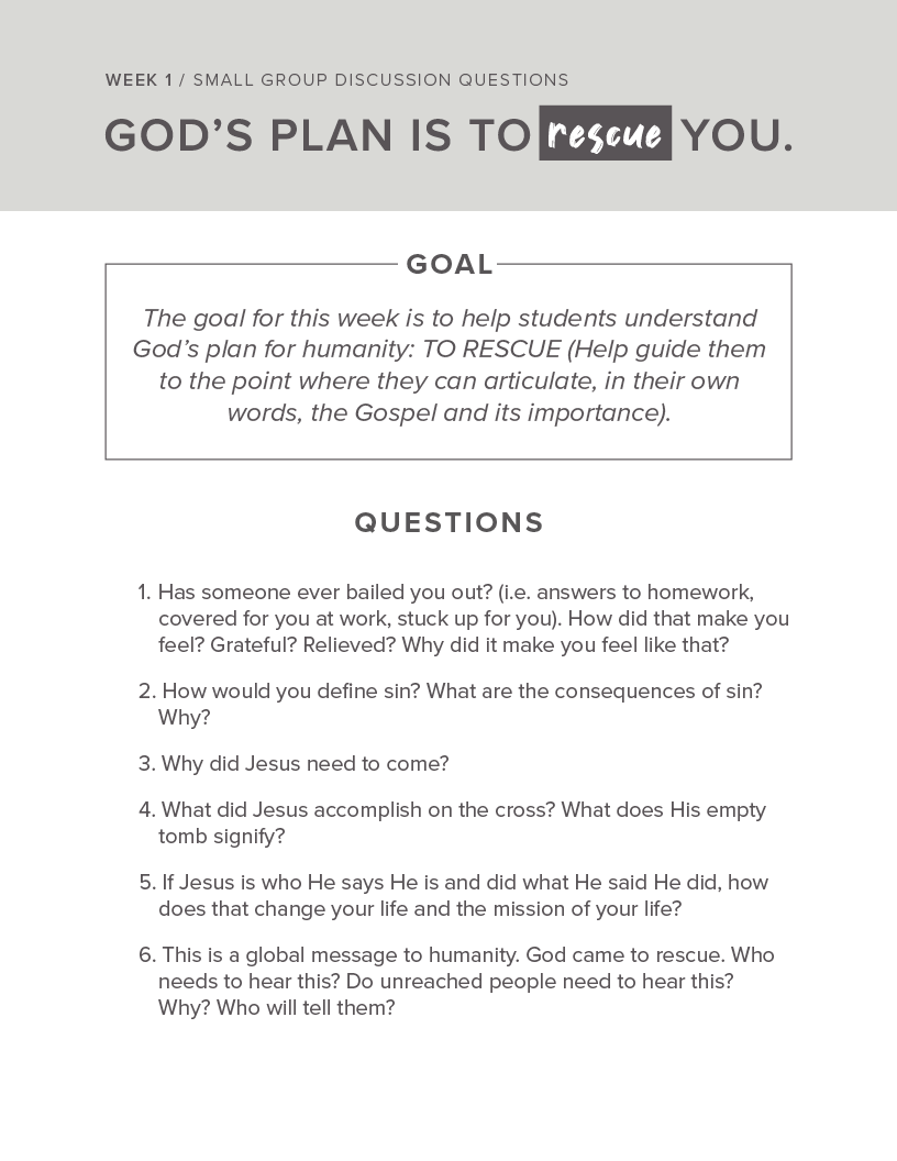 God's Plan Series — 6° INITIATIVE